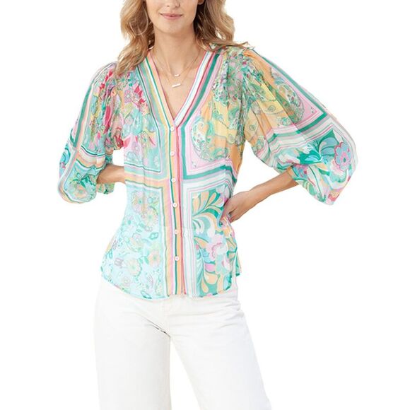 Hale Bob | Tops | Hale Bob Womens Sleeveless Vneck Silkblend Top | Poshmark